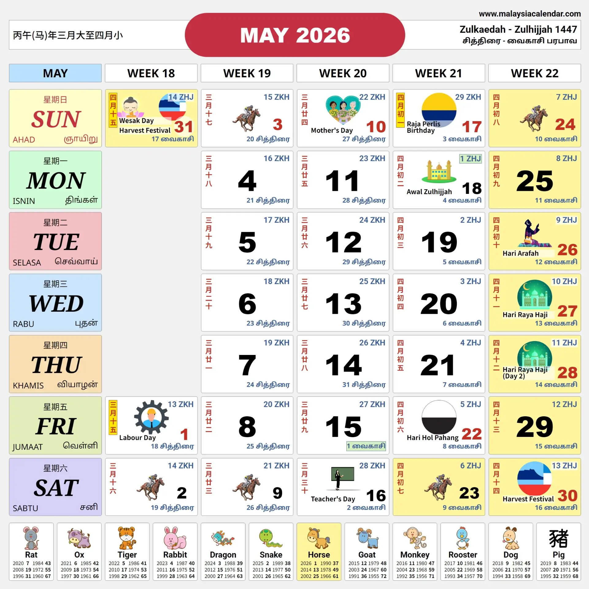 Malaysia Calendar 2026: Malaysian Holidays and Festivals